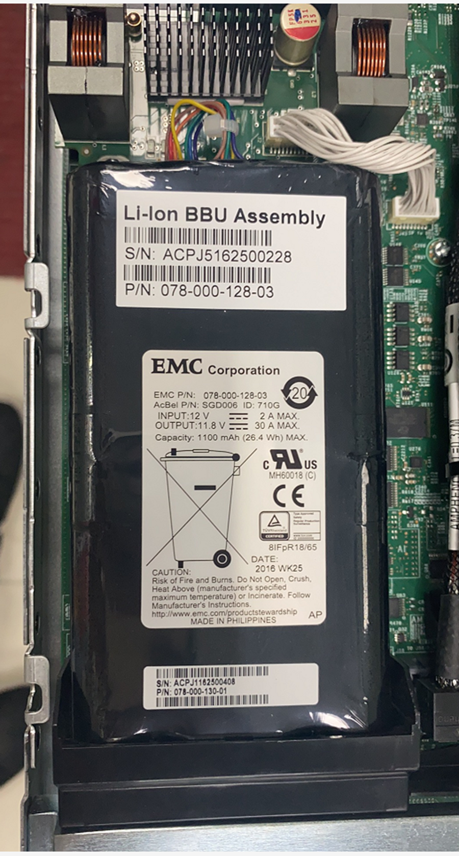 EMC Unity 300 400 500 600 BBU battery 078-000-128-03 078-000-169 078 ...